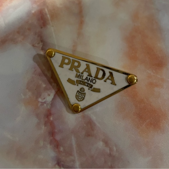 Accessories | Prada Triangle Logo Pin | Poshmark